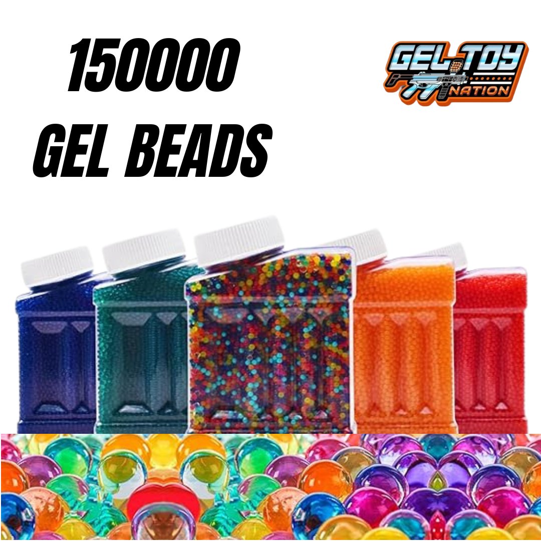 GEL TOY NATION 150,000 Eco-Friendly Gel Balls – Compatible with All Ge ...