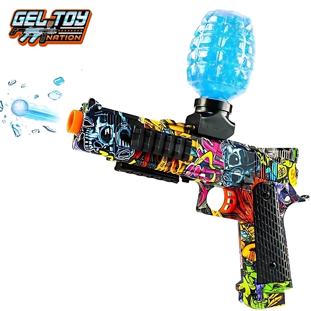 GEL TOY NATION CS006 Graffiti Electric Hopper-Fed Gel Ball Blaster ...