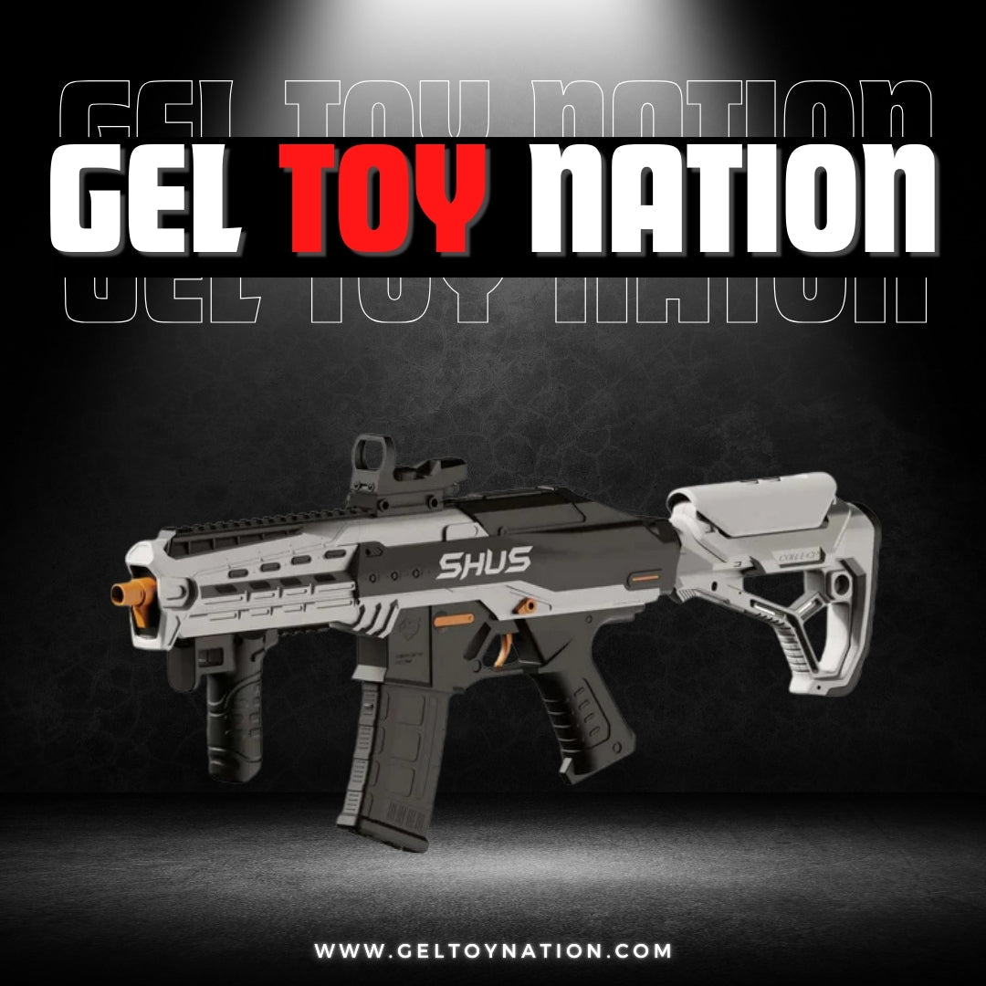 GEL TOY NATION LKShark Shus Blowback Gel Ball Blaster Powered by Block ...